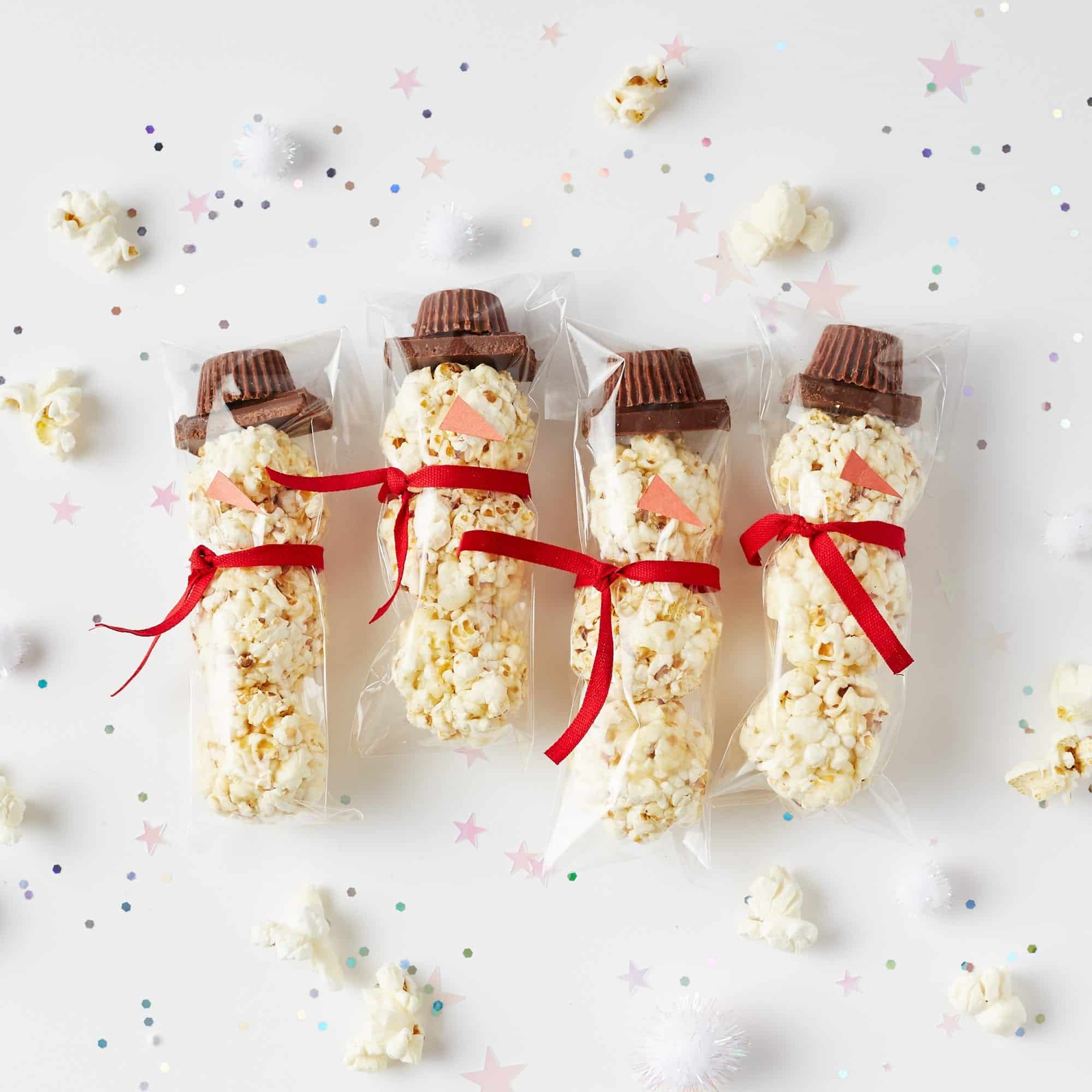A craft that’s also a snack, these snowmen can be made with popcorn ...