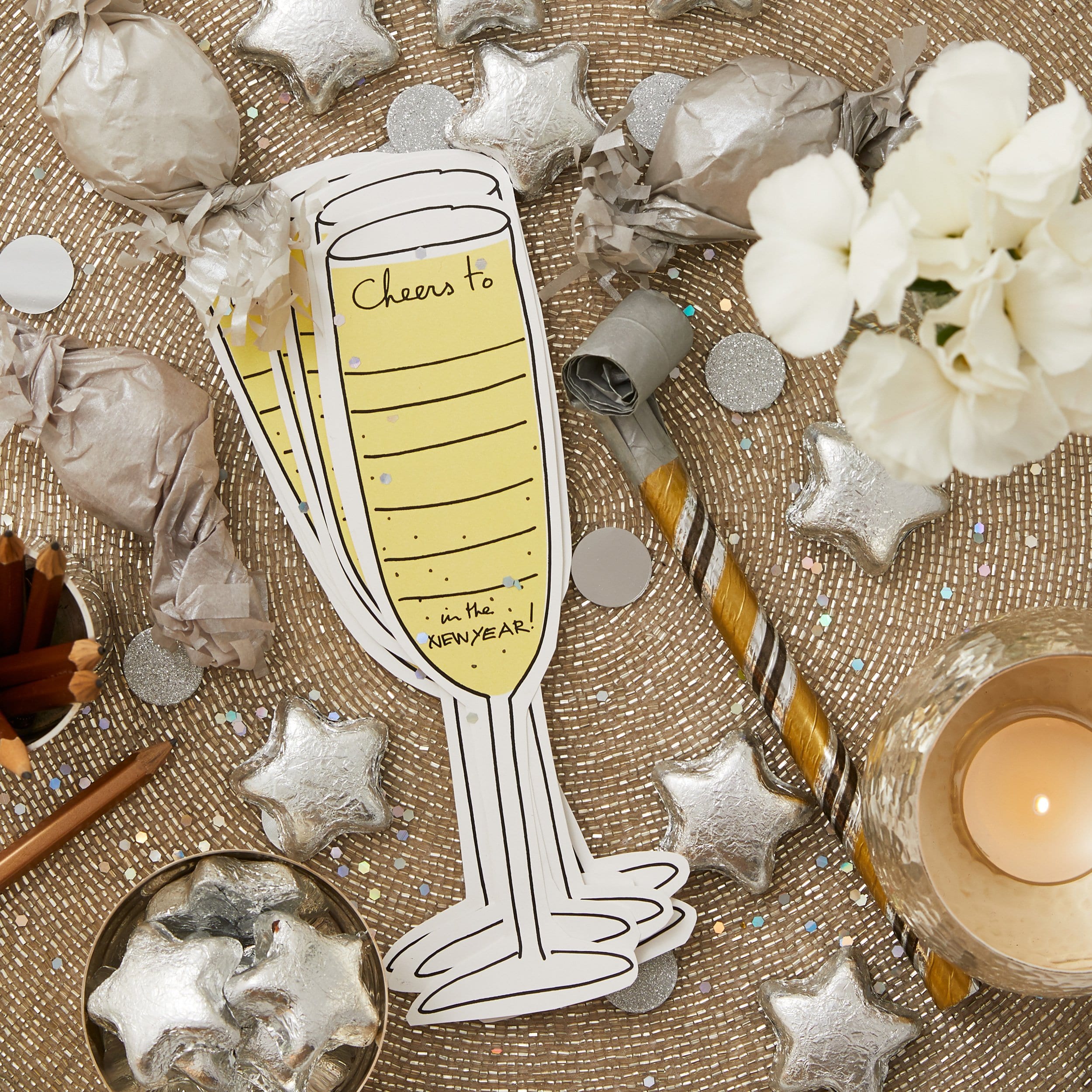 Cheers to the New Year Toast Card | Darcy Miller Designs