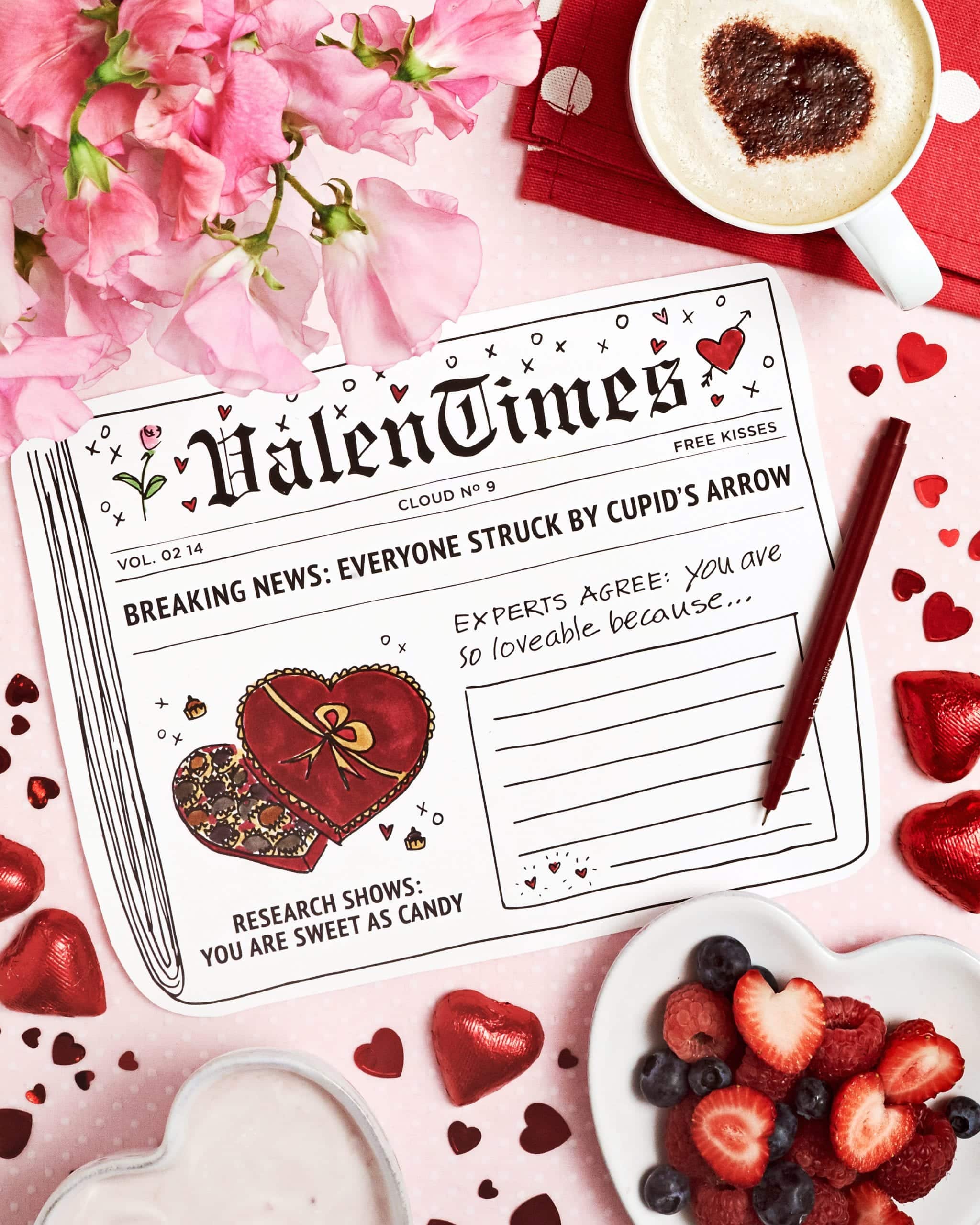 ValenTimes Newspaper Card | Darcy Miller Designs