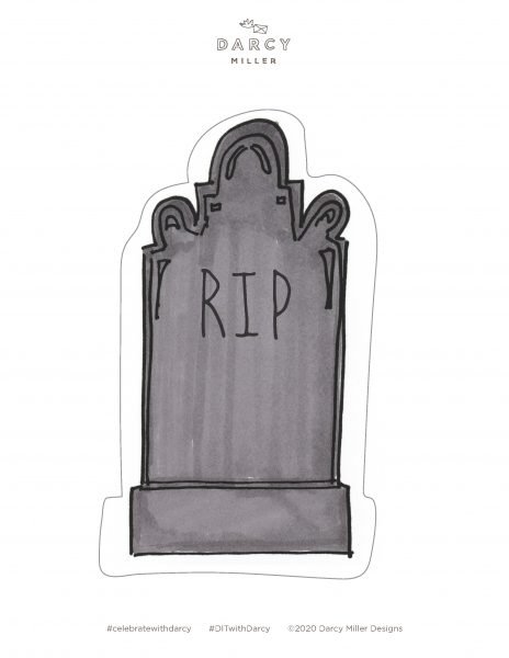 Haunted Tombstone Graveyard Decor for Halloween at Home | Darcy Miller ...