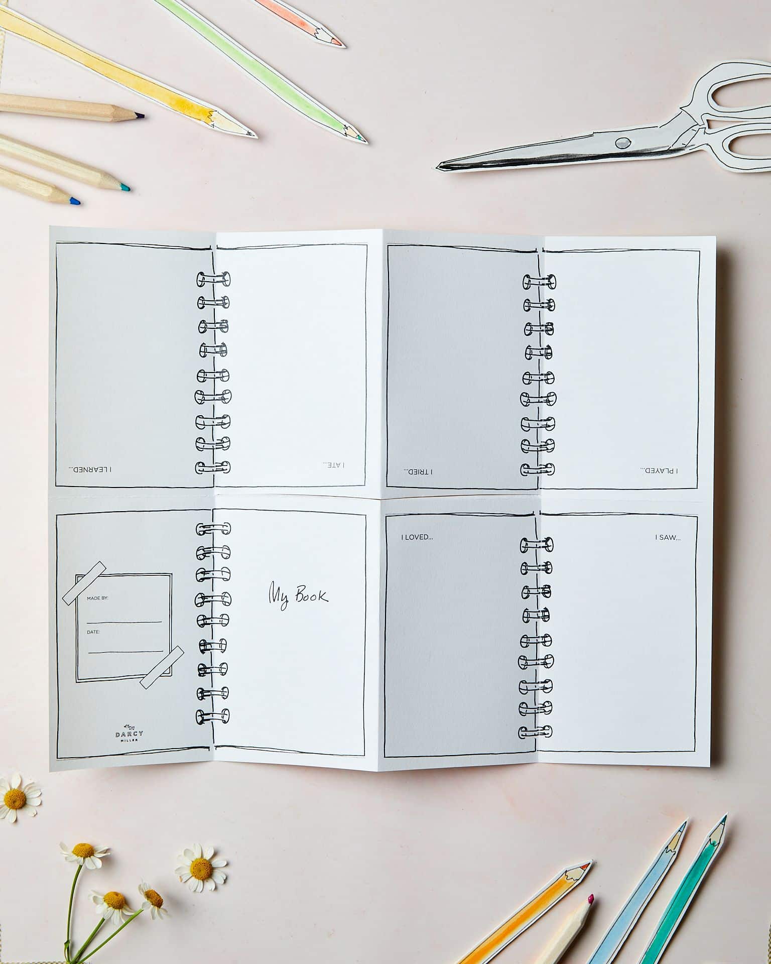 DIY Mini Sketchbook Journals | Darcy Miller Designs