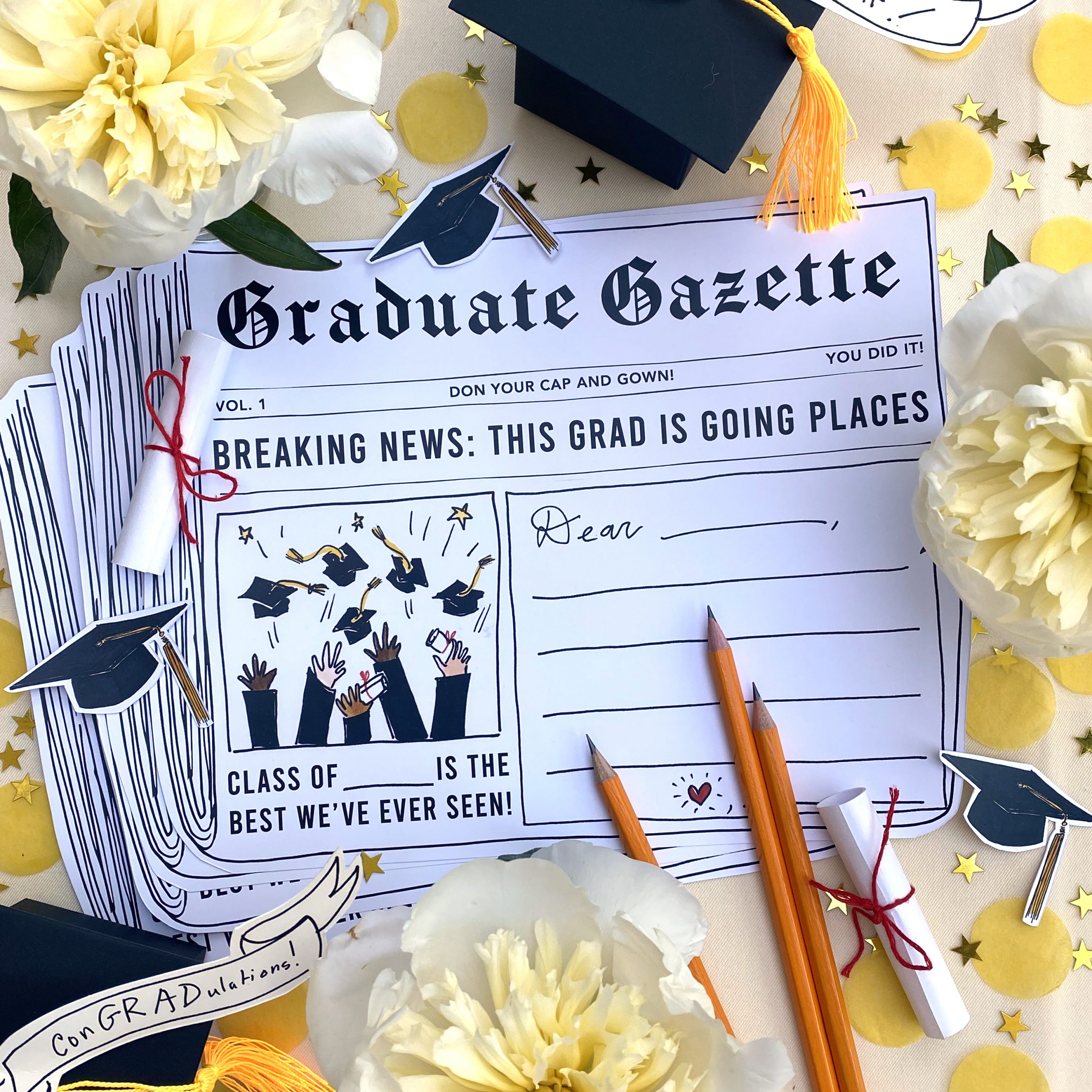 The Graduate Gazette Card | Darcy Miller Designs
